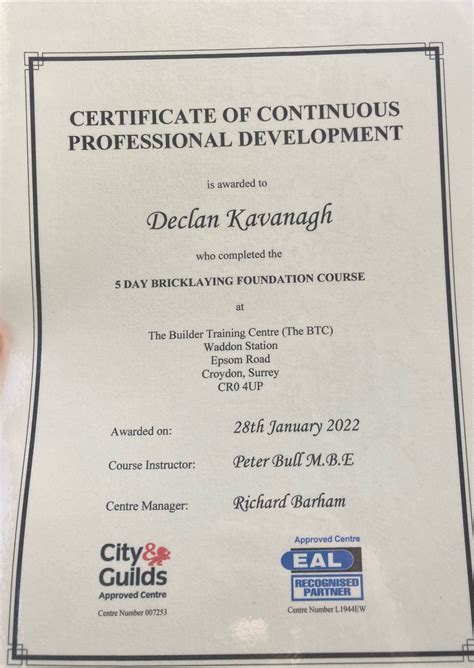Declan Kavanagh On Linkedin Training Bricklaying Landscaping