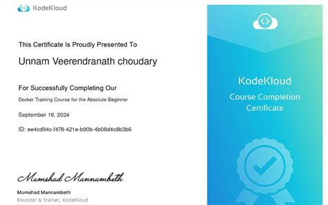 Kodekloud Devops Docker Veerendranath Unnam