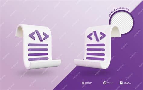 Premium Psd Programming Language Icon 3d Illustration