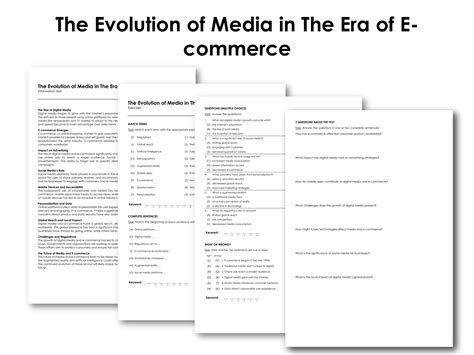 The Evolution Of Media In The Era Of E Commerce Made By Teachers