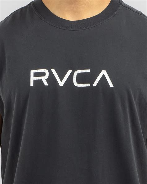 Shop Rvca Big Rvca Washed Lite Muscle Tank In Rvca Black Fast