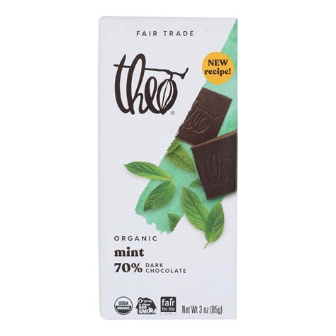 Theo Chocolate Organic Classic Dark Chocolate Mint Bar 70 Cacao 3