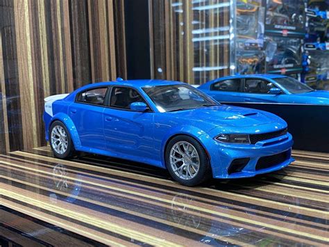 1 18 Diecast Dodge Charger Srt Hellcat Blue Gt Spirit Scale Model Car