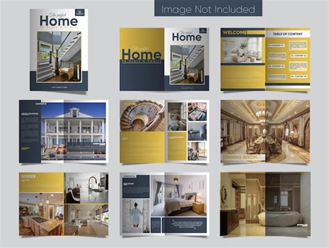 Premium Vector 16 Pages Product Catalogue Layout Design