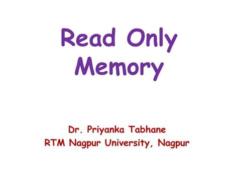 Romread Only Memory Ppt Operating Systems Computer Software