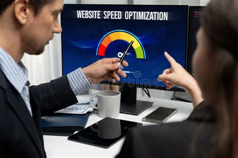 Computer Software Evaluating Website Loading Speed Brisk Stock Image