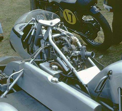 Vintage Racing Motorcycle With Sidecar