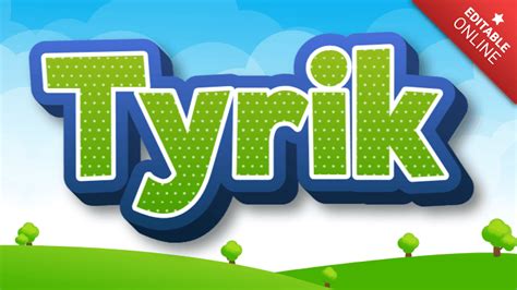 Tyrik Green Wold Text Effect Generator