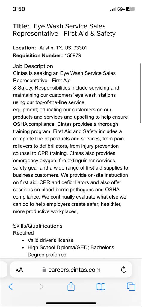 Annie Nalepa On Linkedin Two Positions Open At Cintas First Aid And Safety Would Love To Talk