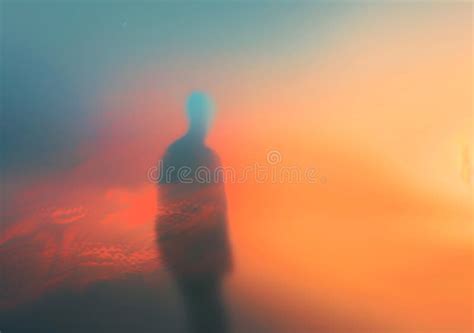 Abstract Silhouette In Gradient Sunset Stock Illustration