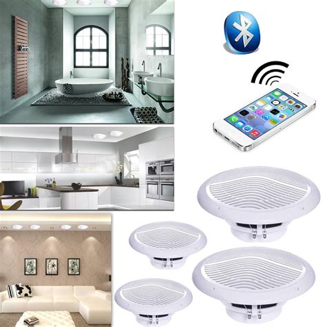 Kit Haut Parleurs B402bl 2x15w De Plafond Salle De Bain Avec Bluetooth