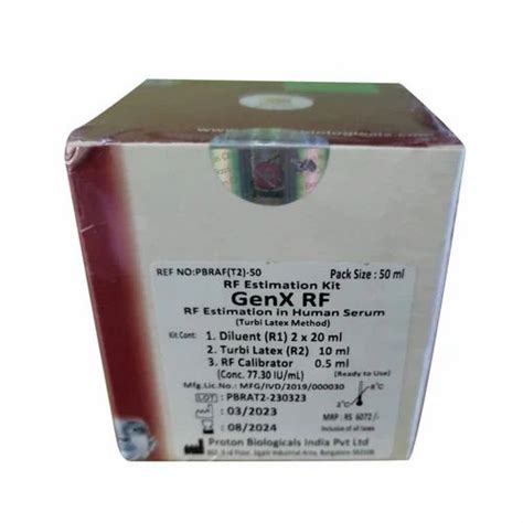 Proton Genx Rf Estimation Kit At ₹ 2800box Diagnostic Test Kit In