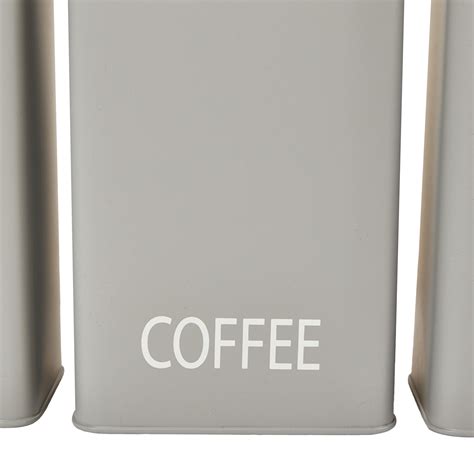 Grey Rectangular 3 Piece Canisters