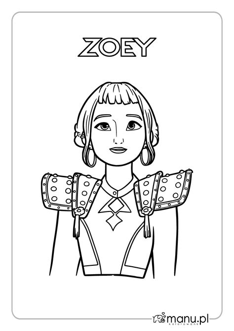 Zoey Huntrix W Eleganckiej Stylizacji Kolorowanka Pdf Do Druku