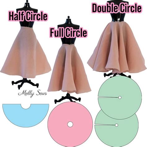 How To Sew A Circle Skirt Melly Sews Diy Circle Skirt Skirt