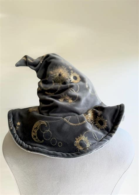Slouchy Witch Hat Astrology Halloween Wizard Costume Fairy Pixie Cottagecore Woodland Elven