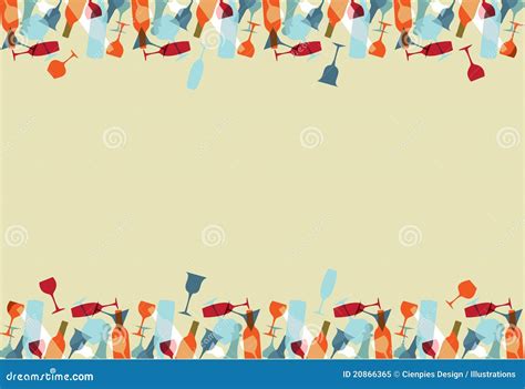 Cocktail Menu Design Background Stock Vector Illustration Of