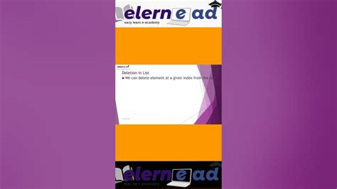 Deletion In List Of Python Language Bca Coding Computerlanguage