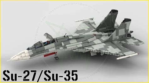 Lego Sukhoi Su 35 Flanker 134 Minifigure Scale Youtube