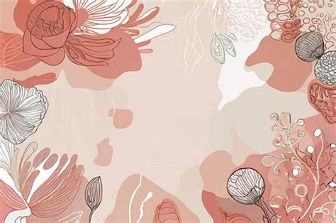 A Pink Background With Shells And Seashells Premium Ai Generated Image