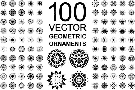Round Ornament Set Element Design Spirograph Vector Element Design Spirograph Png And Vector