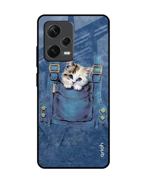 Buy Kitty In Pocket Premium Glass Case For Redmi Note 12 Pro 5g Shock