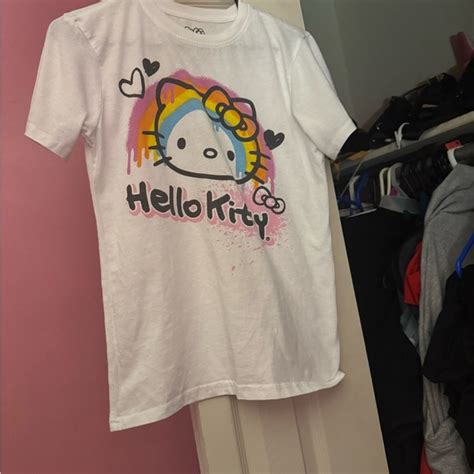 Hello Kitty Tops Hello Kitty Graphic Tshirt White Poshmark
