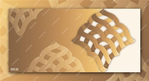 Premium Vector Blank Template Islamic Eid Mubarak Posters With Ornament Background Vector