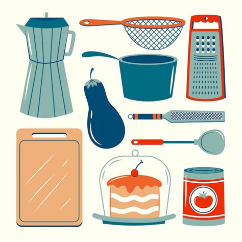 Free Vector Flat Design Kitchen Element Set