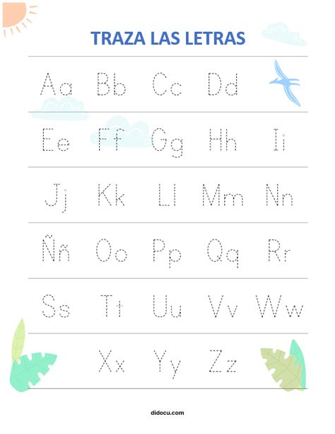 Plantilla Para Trazo De Letras El Abecedario Punteado En Pdf Gratis