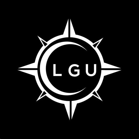 Lgu Abstract Technology Circle Setting Logo Design On Black Background