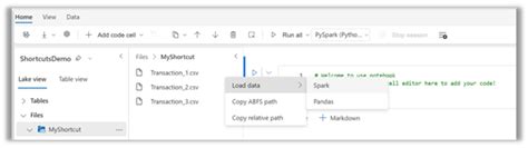 在 Apache Spark 笔记本中访问 Onelake 快捷方式 Microsoft Fabric Microsoft Learn