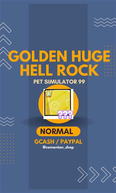 Golden Huge Hell Rock Ps99 Pet Simulator 99 Pet Sim 99 Video