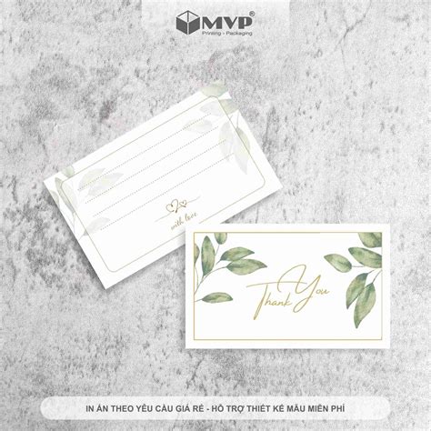 Thiệp Cám ơn Mặt Sau Note Ghi Chú Card Cảm Ơn Chừa Nội Dung Thiệp