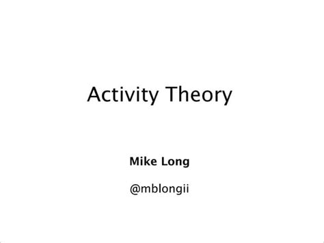 Activity Theory Pdf