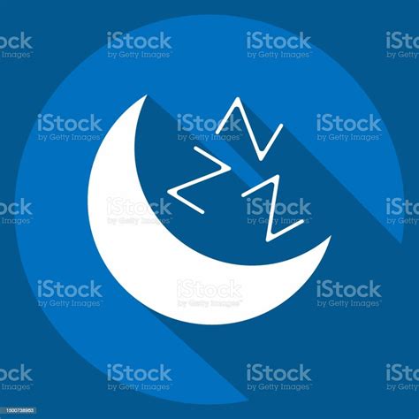 아이콘 수면 기분 에어컨 기호와 관련이 있습니다 긴 그림자 스타일 심플한 디자인 편집 가능 간단한 그림 Mental