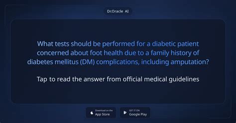 What Tests Should Be Performed For A Diabetic Patient Concerned About
