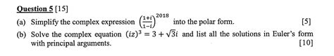 Solved Question A Simplify The Complex Chegg