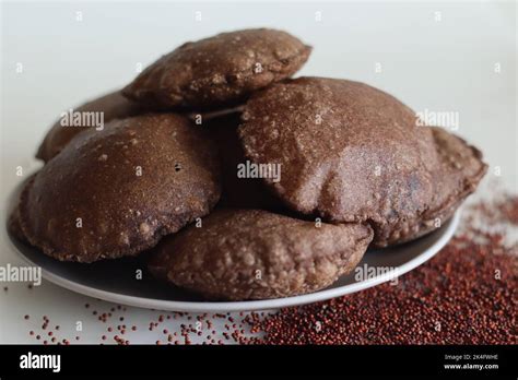 Ragi Poori Deep Fried Indian Flat Bread Made Of Finger Millet And