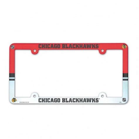 Chicago Blackhawks Plastic License Frame New Nhl Tag Auto Car Plate