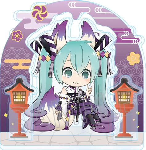 Hatsune Miku Hyakki Yagyo Diorama Acrylic Stand Fox Spirit Wisteria HLJ Com