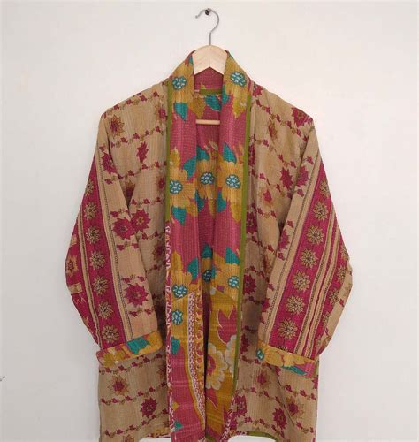 Vintage Kantha Coat Patchwork Kantha Quilt Jacket Hand Stitch Kantha Jacket Unisex Coat