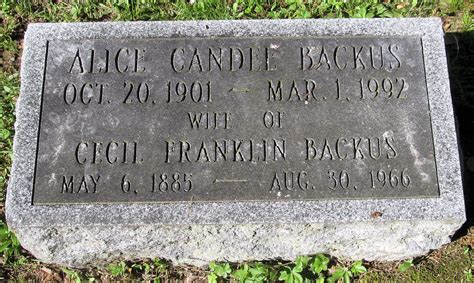 Alice Beaver Candee Backus 1901 1992 Find A Grave Memorial