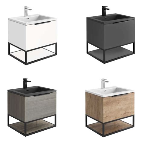 Ella Rowe Mignon 600mm Led Drawer Wall Hung Vanity Unit And Basin Grey