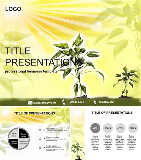 Growing Plants Botany Powerpoint Template