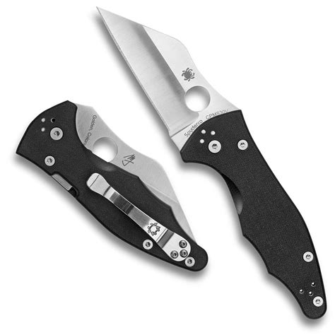 Spyderco Yojimbo 2 Compression Lock Black G 10 Handle Satin Blade