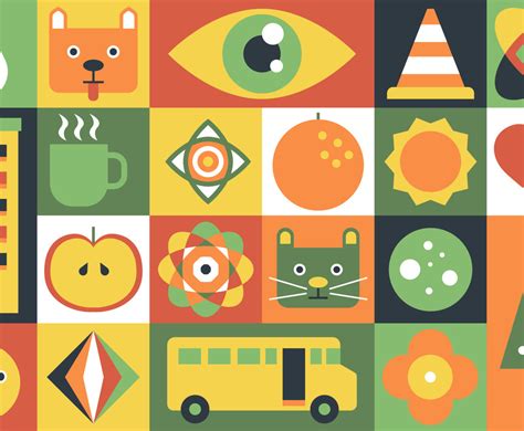 Cute Geometric Seamless Pattern Freevectors