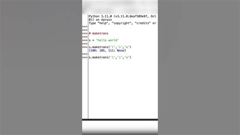 Python String Method Maketrans And Translate Full Video Link In