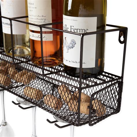 True Wall Mounted Wire Wine Shelf And Cork Cage And Reviews Wayfair
