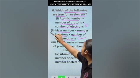 1 Min Chemistry 352 I Ncert Exemplar Structure Of The Atom L Class 9 L